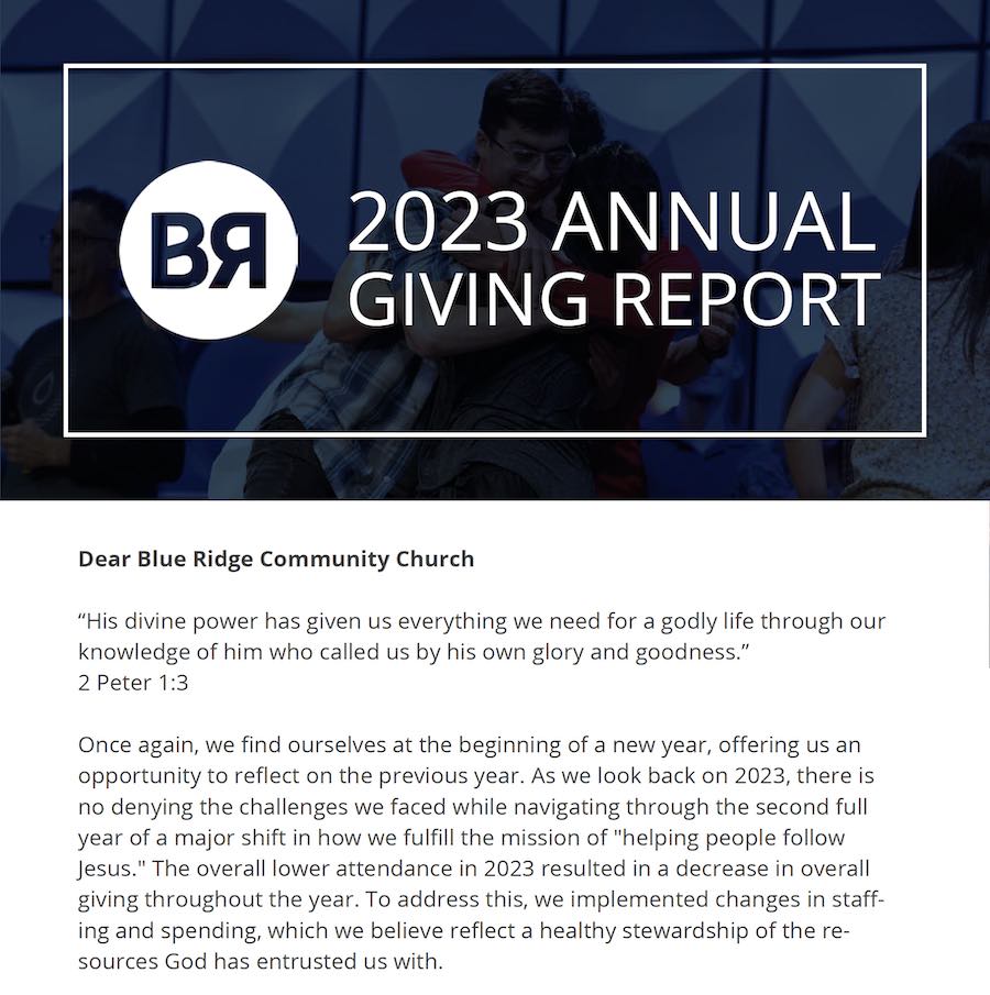 Event Details | Blue Ridge Community Church